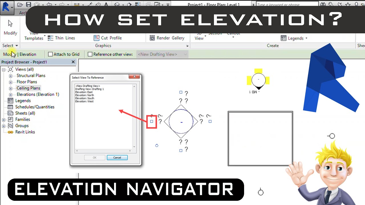 ELEVATION NAVIGATOR | REVIT | HOW SET ELAVATION NAVIGATOR - YouTube