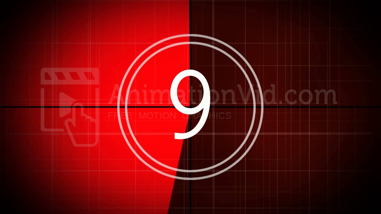Red Countdown 20 to 1 Motion Graphic - YouTube