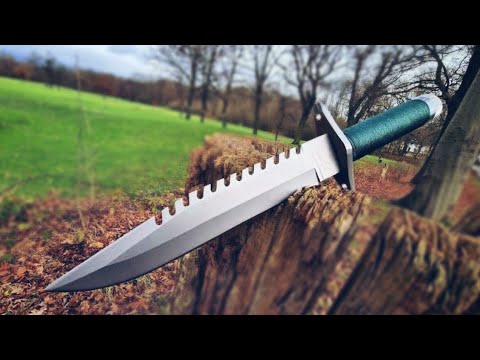 SUPER SHARP 100% HANDMADE ! Forging A Military D80 Knife with Damascus ...