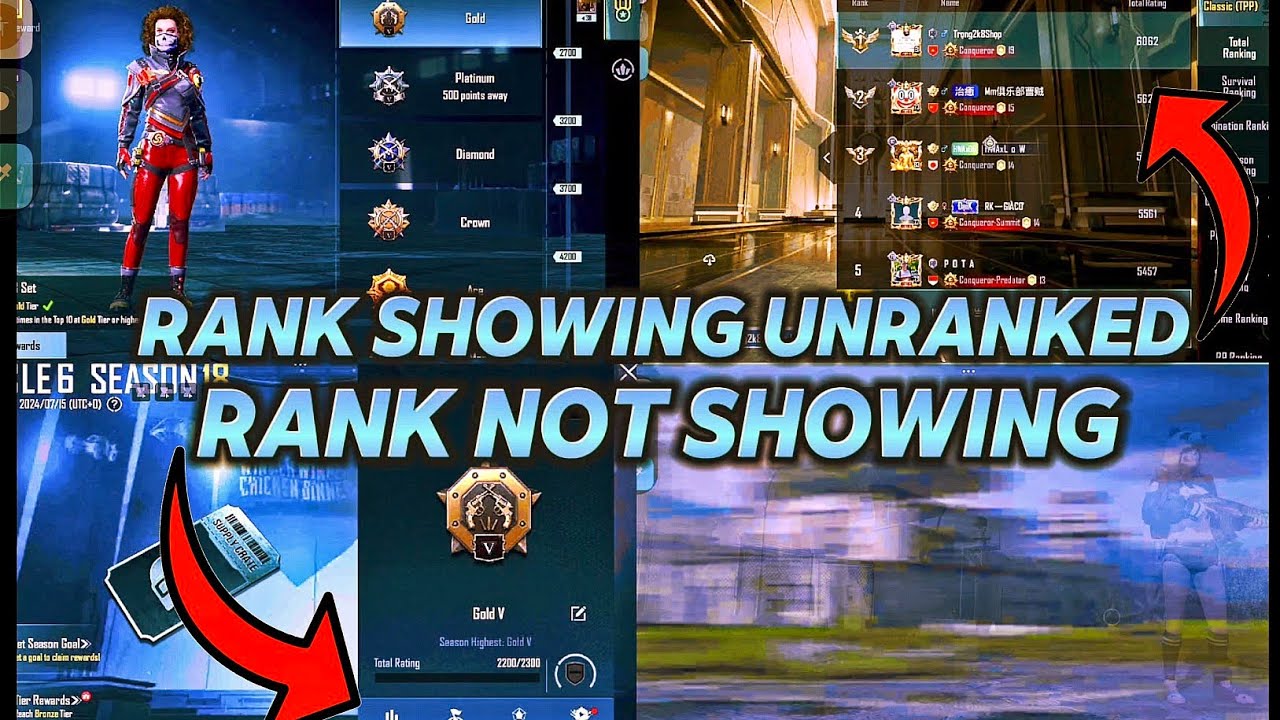 RANK NOT SHOWING RANK SHOWING UNRANKED PROBLEM #bgmi #pubgmobile # ...