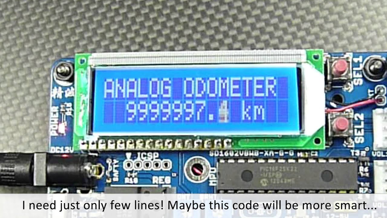 LCD 8-Decade rolling odometer with Proteus(ISIS) - YouTube
