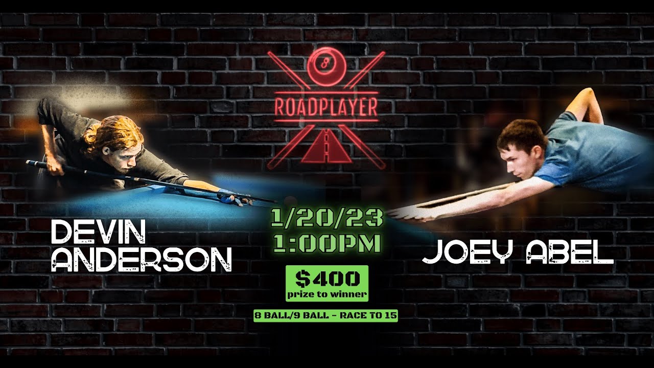 S02 E07 Joey Abel vs. Devin Anderson | 8 Ball/9 Ball race to 15 | LIVE ...