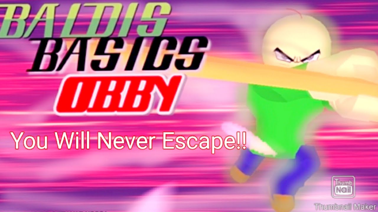 Let's Play Escape Baldis Basic Obby!!! - YouTube