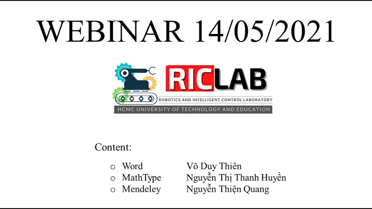 RIC LAB WEBINAR - 14/05/2021 - YouTube