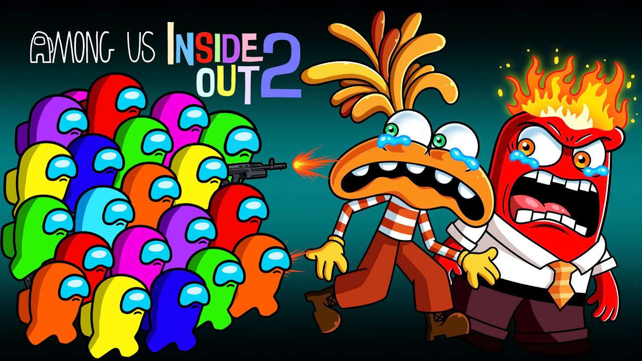어몽어스 Among Us Escape from Inside Out 2 Stories | Among Us Animation ...