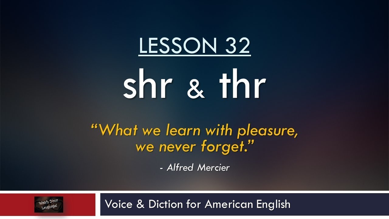 Lesson 32 (SHR & THR) - YouTube