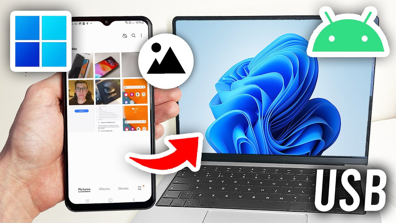 How To Transfer Photos From Android To PC & Laptop With USB Cable ...