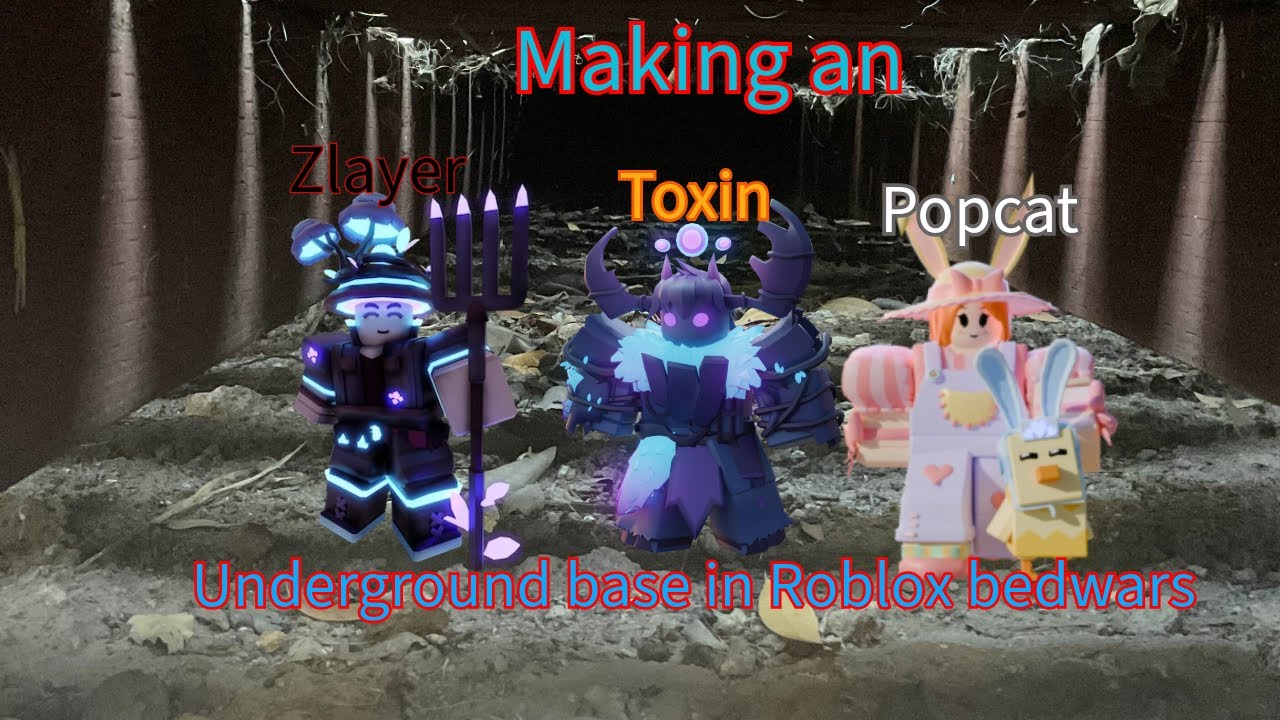 Making an underground base in Roblox bedwars - YouTube