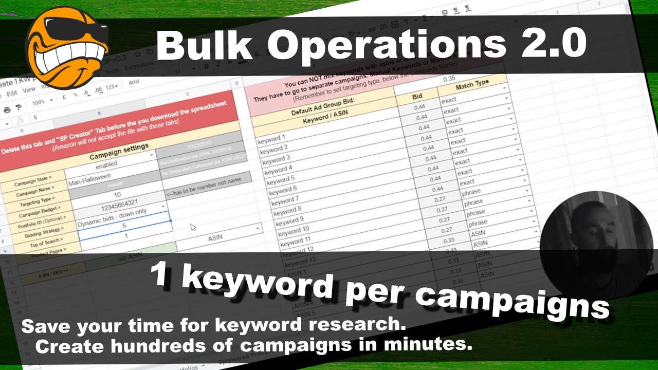 Create Hundreds of Campaigns in Minutes - 1 Keyword Per Campaign ...