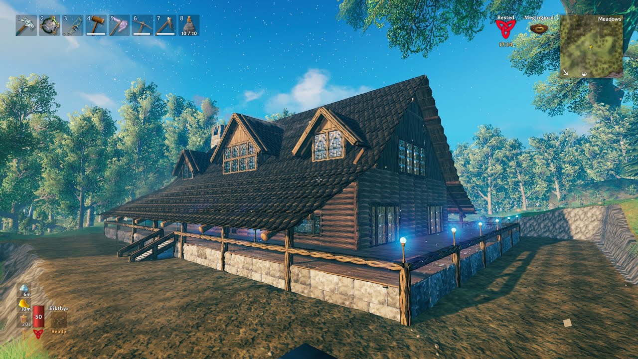 Valheim Base Building Ep 6 Building a better Log Cabin Part 4 Finished ...