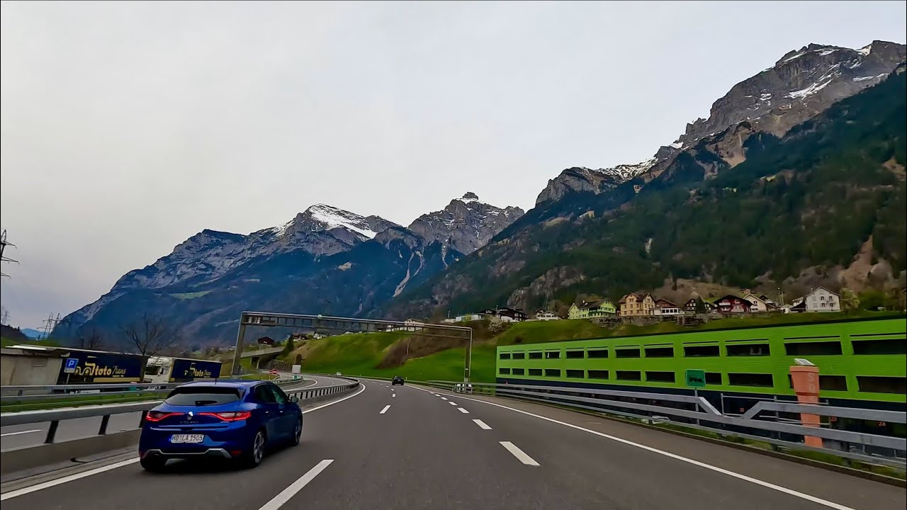 Driving in Swiss ,Highway AMSTEG - Switzerland 4K - YouTube