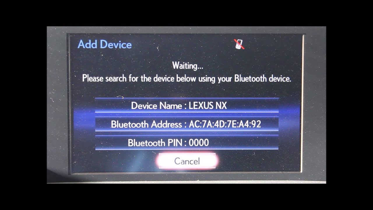 2016 Lexus NX How to connect your phone to the Bluetooth Settings - YouTube