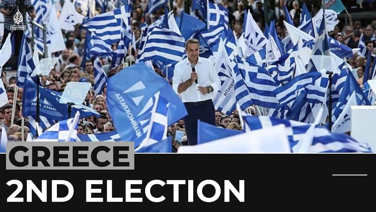 Greece votes in parliamentary polls for second time in five weeks - YouTube