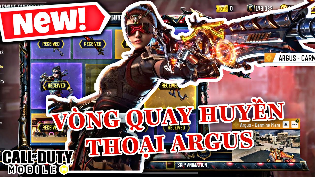 VÒNG QUAY TÂN BINH SHOTGUN ARGUS - NGỌN LỬA CARMINE | Hòn CODM | Call ...