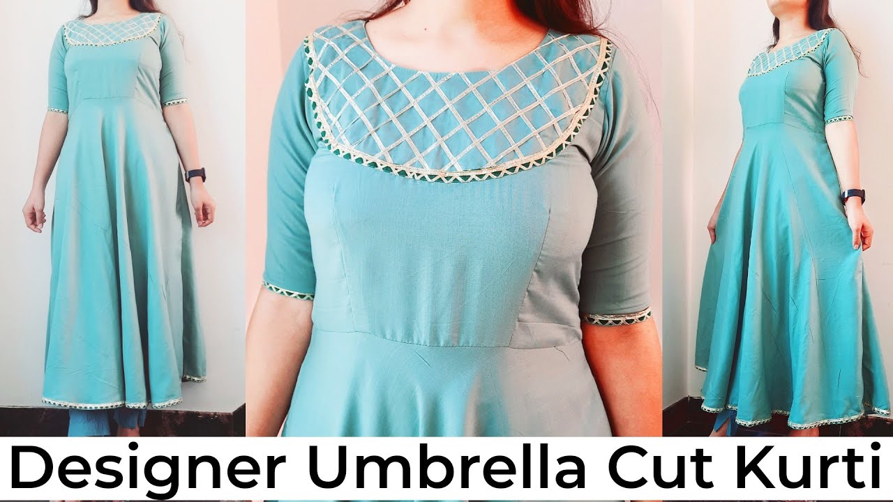 Designer Umbrella cut kurti बनाना सीखें सिर्फ 15 मिनट मे 🤩♥️ | umbrella ...