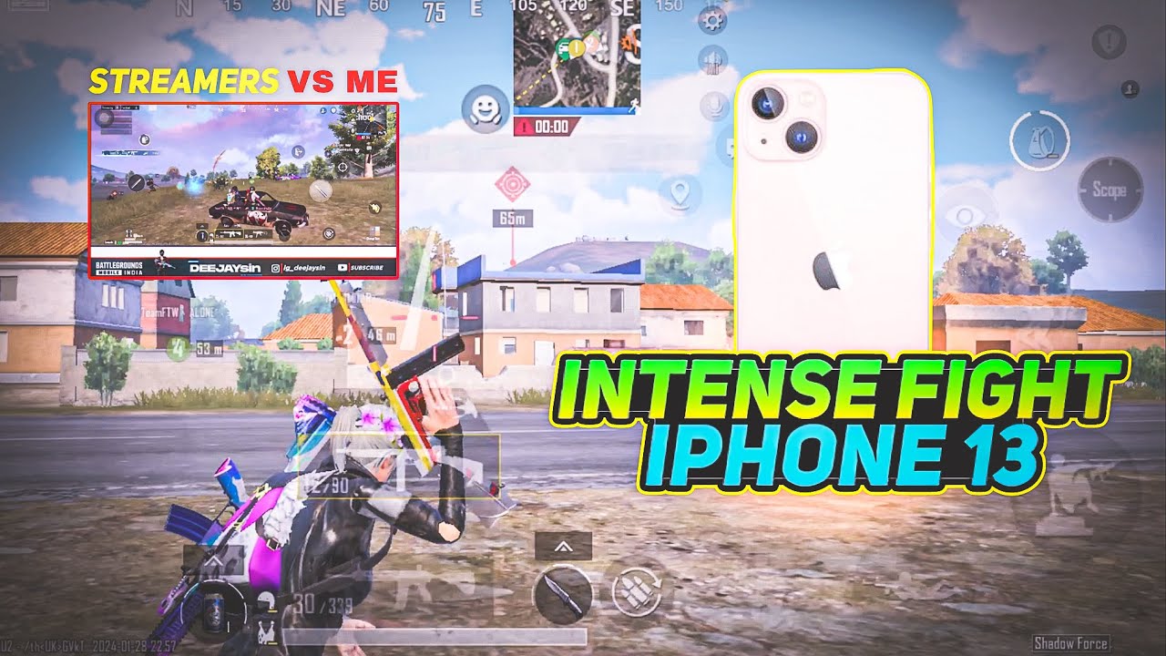 🚀STREAMER VS ME ! INTENSE FIGHT IN ACE DOMINATOR LOBBY 💥IPHONE 13 60 ...