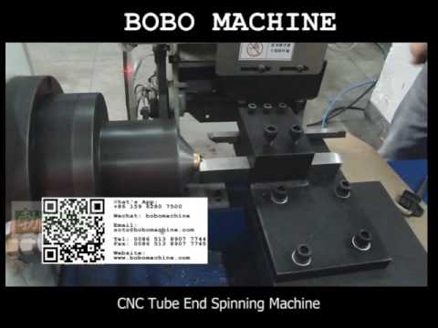 cnc tube end spinning machine - YouTube