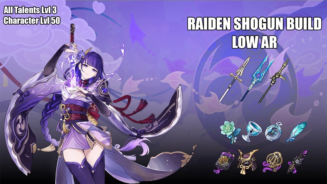 Raiden Shogun (Ei) F2p Build & Guide for Low Adventure Rank (AR) - YouTube