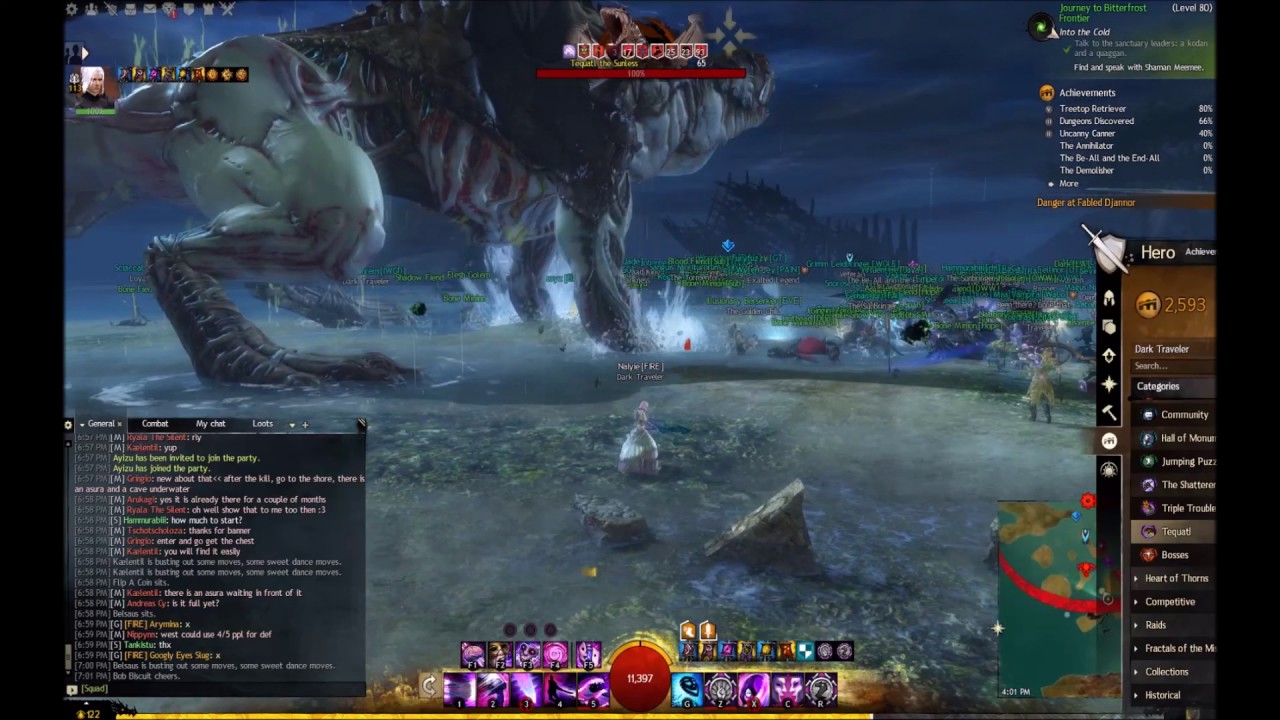 GW2 - Tequatl Tail Flail - YouTube