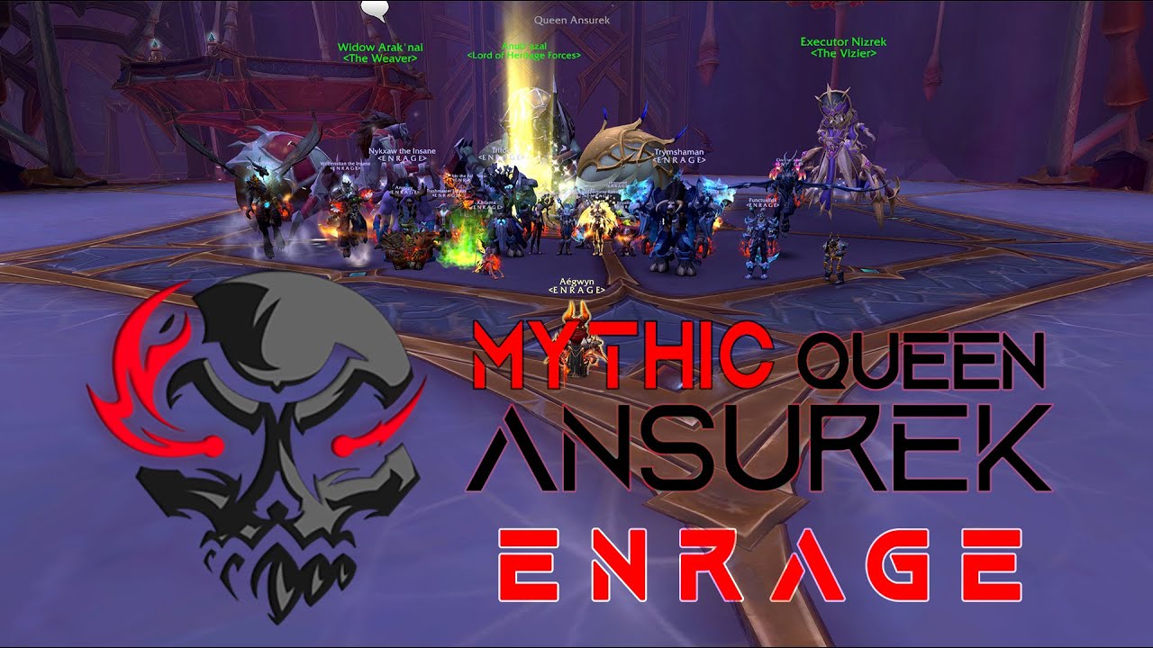 Mythic Queen Ansurek FK Multi Pov. Resto Druid, MM Hunter, Frost Mage ...