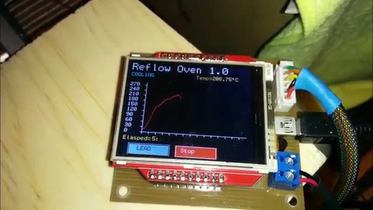 First run for my DIY Reflow Oven - YouTube
