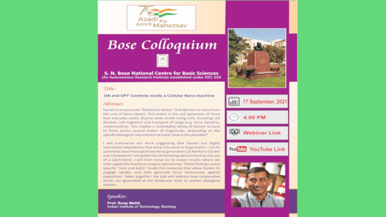 Bose Colloquium : Prof. Roop Mallik, Professor, IIT Bombay - YouTube