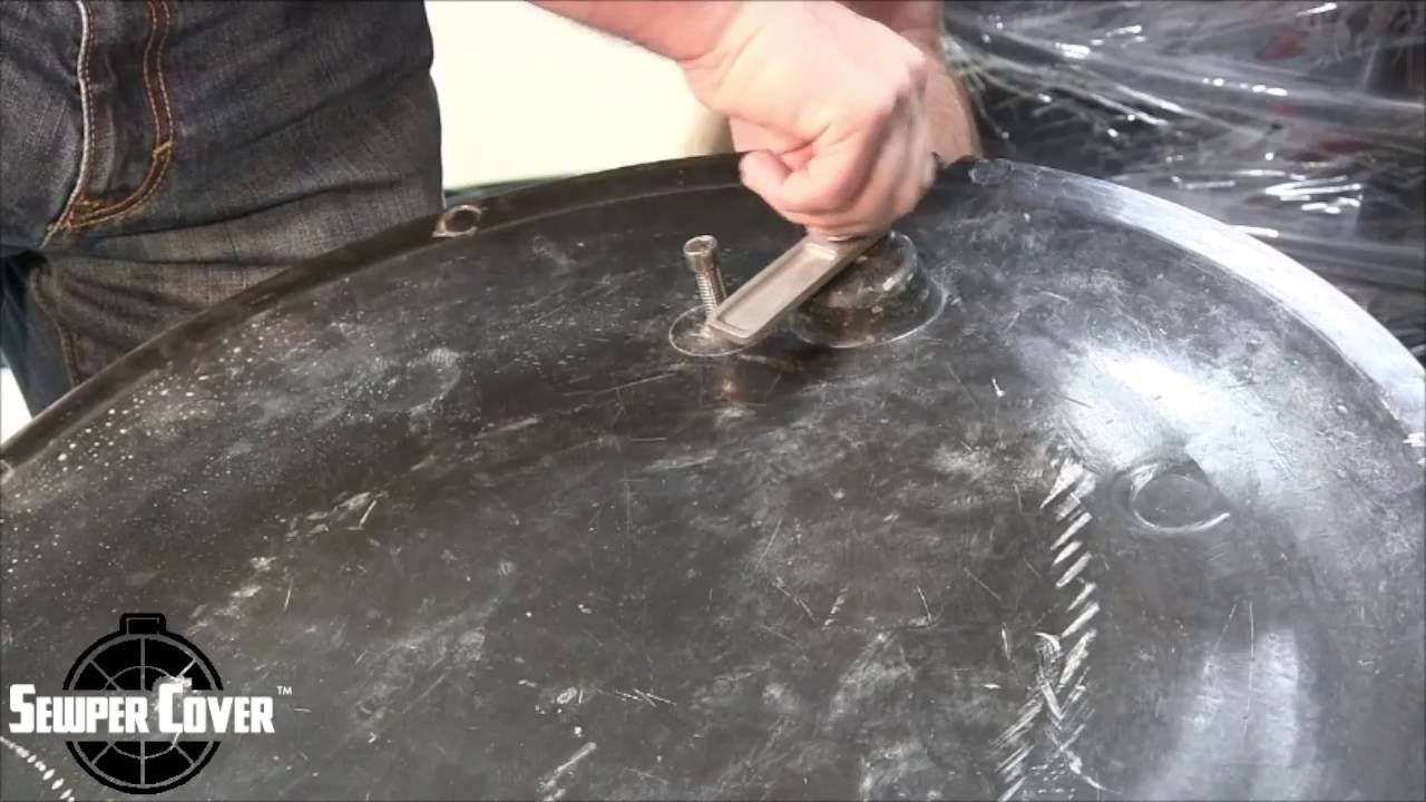 Securing the Sewper Cover Lock - YouTube