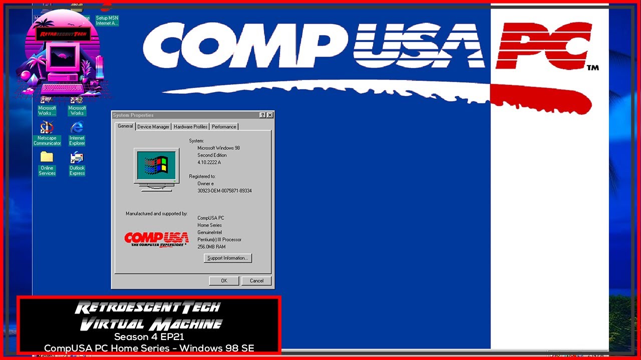 RetroescentTech Virtual Machine Series Season 4 EP21 CompUSA PC Home ...