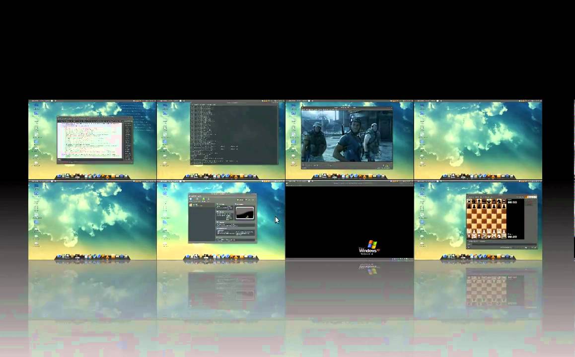 My Debian with Compiz, Cairo Dock and 8 desktops - YouTube