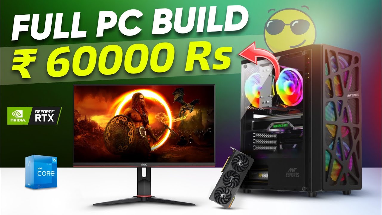 Ultimate 60,000 PC Build 2024 😎 With Monitor || 60K PC Build With 8 GB ...
