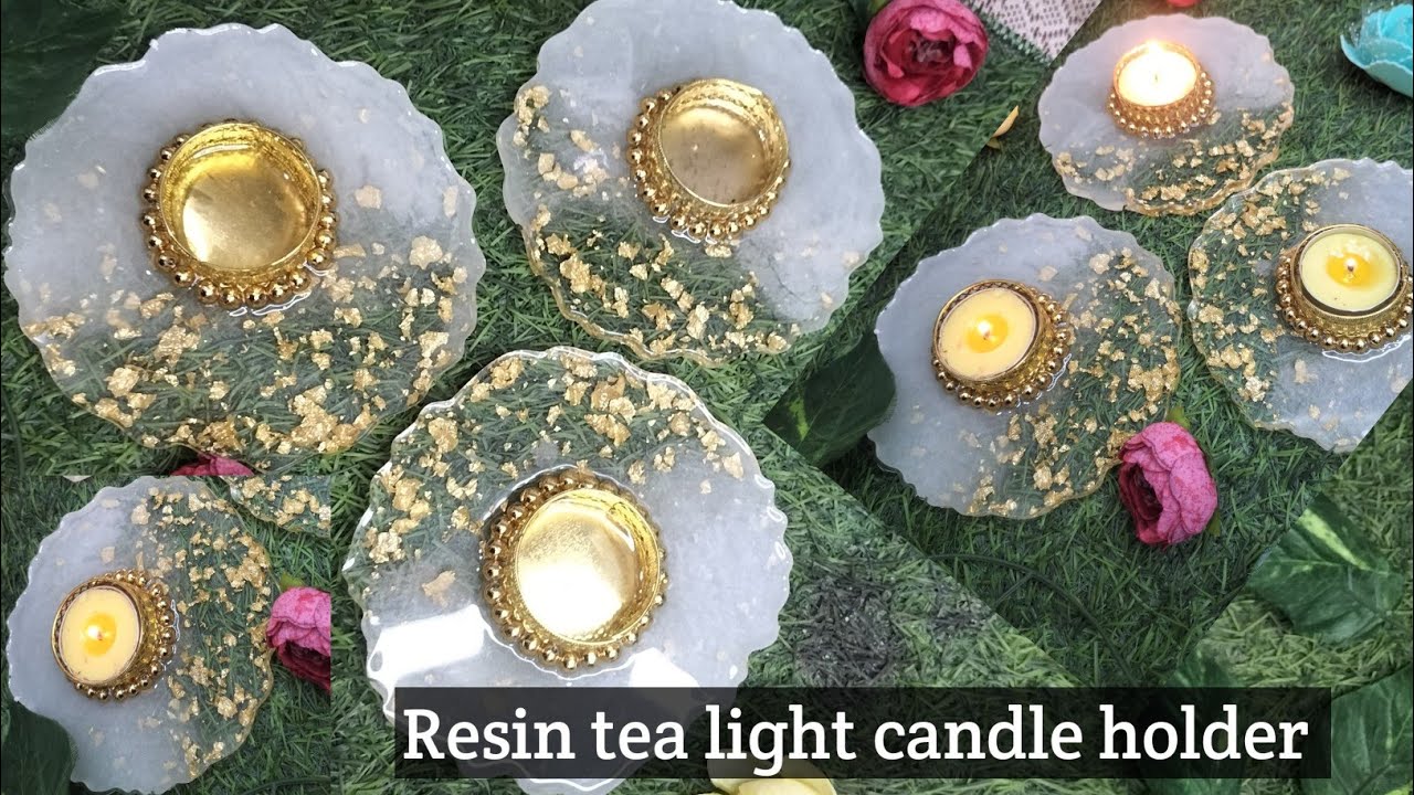 Resin epoxy candle holders & tea coaster | how to make candle holder🌞 ...