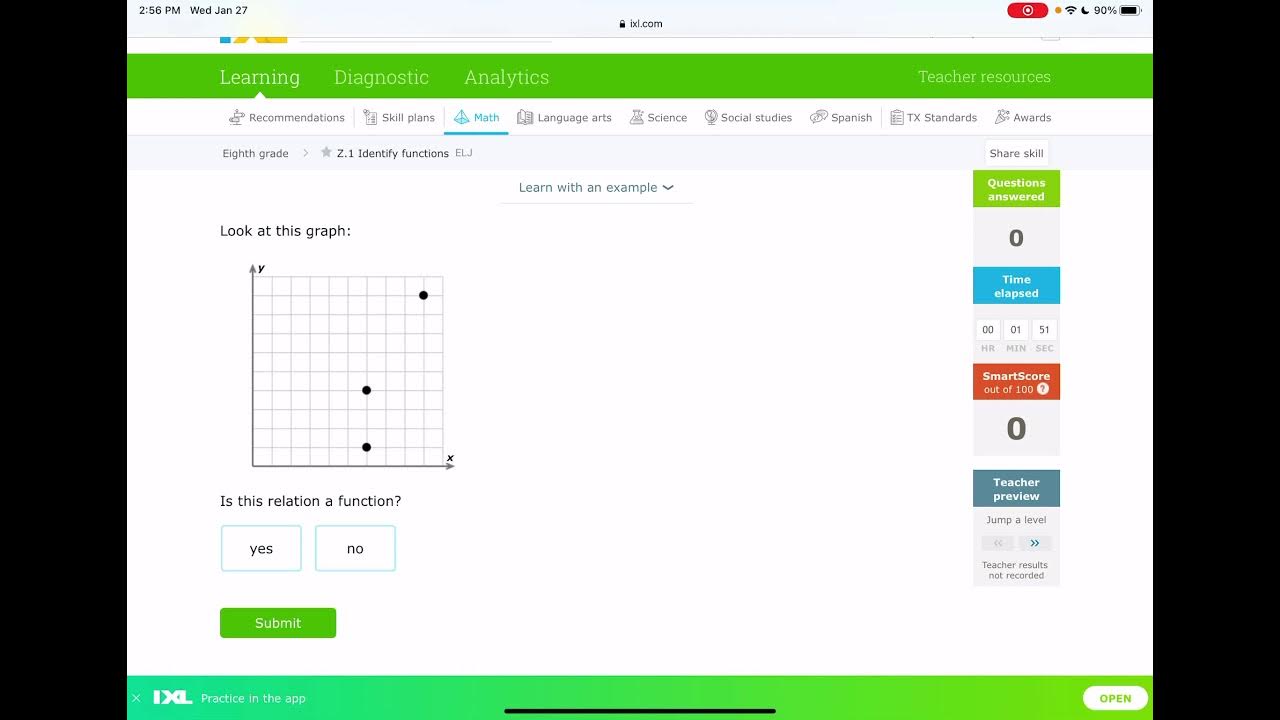 Identifying functions IXL examples - YouTube