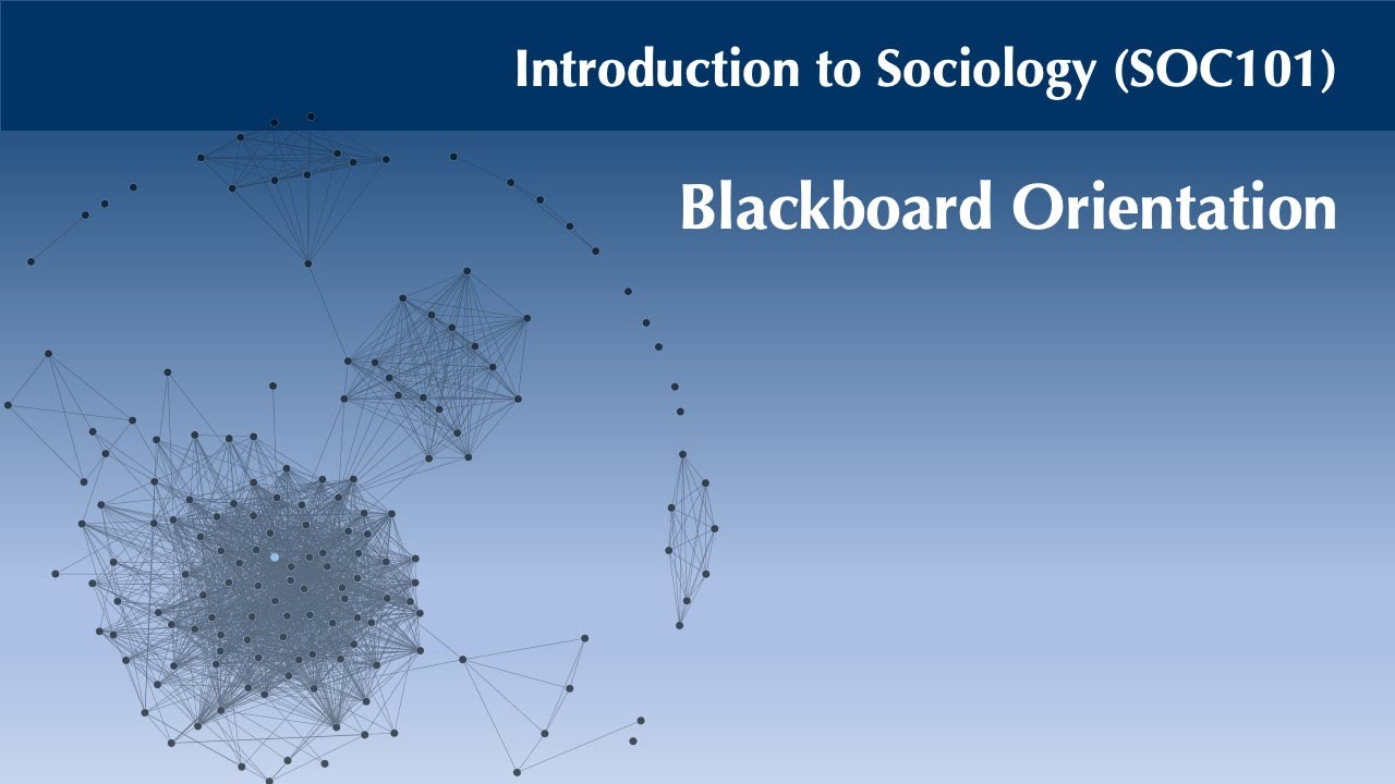 SOC101 Blackboard Orientation - YouTube