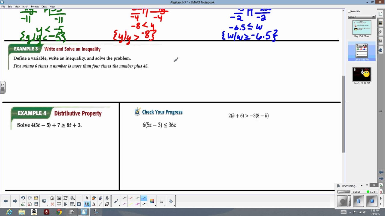 Algebra 5 3 - YouTube