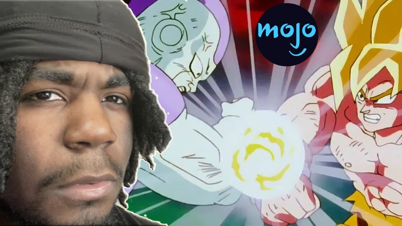 reacting to watch mojo top 10 most iconic anime fights - YouTube