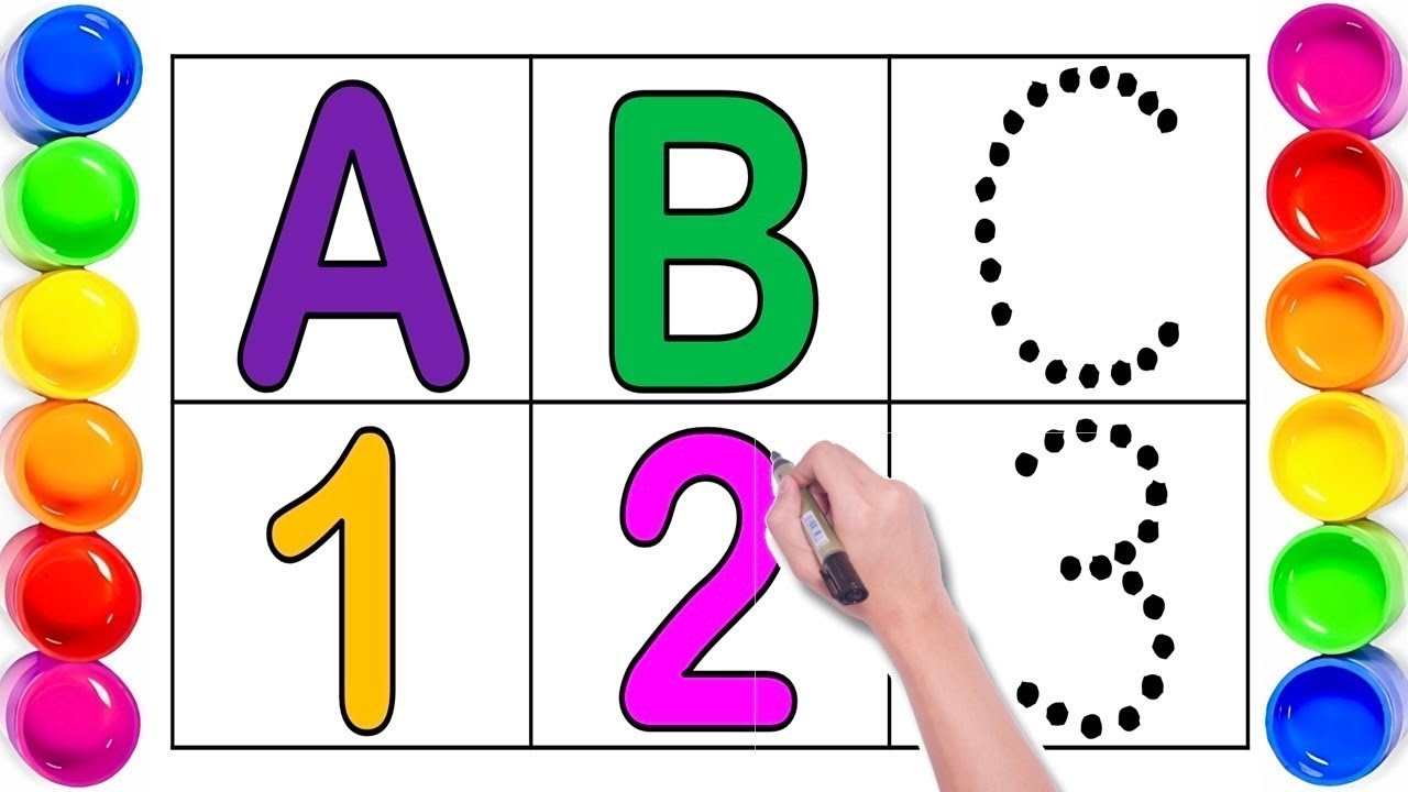 Colorful Alphabet! Learn to Draw Capital Letters Alphabet and Numbers ...