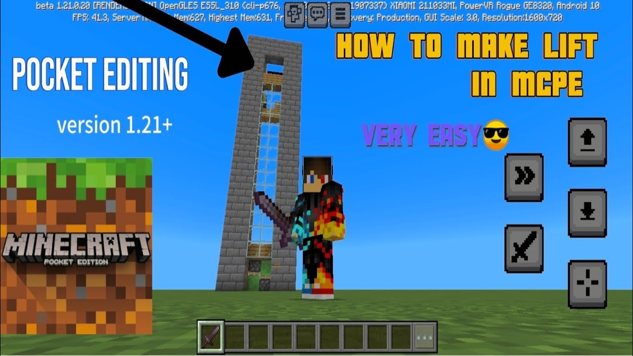 HOW TO MAKE A LIFT | IN MINECRAFT POCKET EDITION #longvideo #minecraft ...