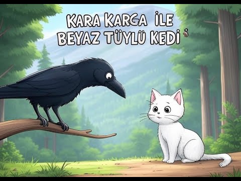 Karga İle Kedi / Uyku Masalı / Masallar / Hikayeler / Çocuklar İçin Masal Dinle Çocuk  Masalı Türkçe