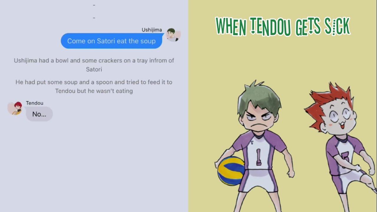 🤧🤒|When Tendou Is Sick|🤧🤒|UshiTen|sickfic|Fluff| - YouTube