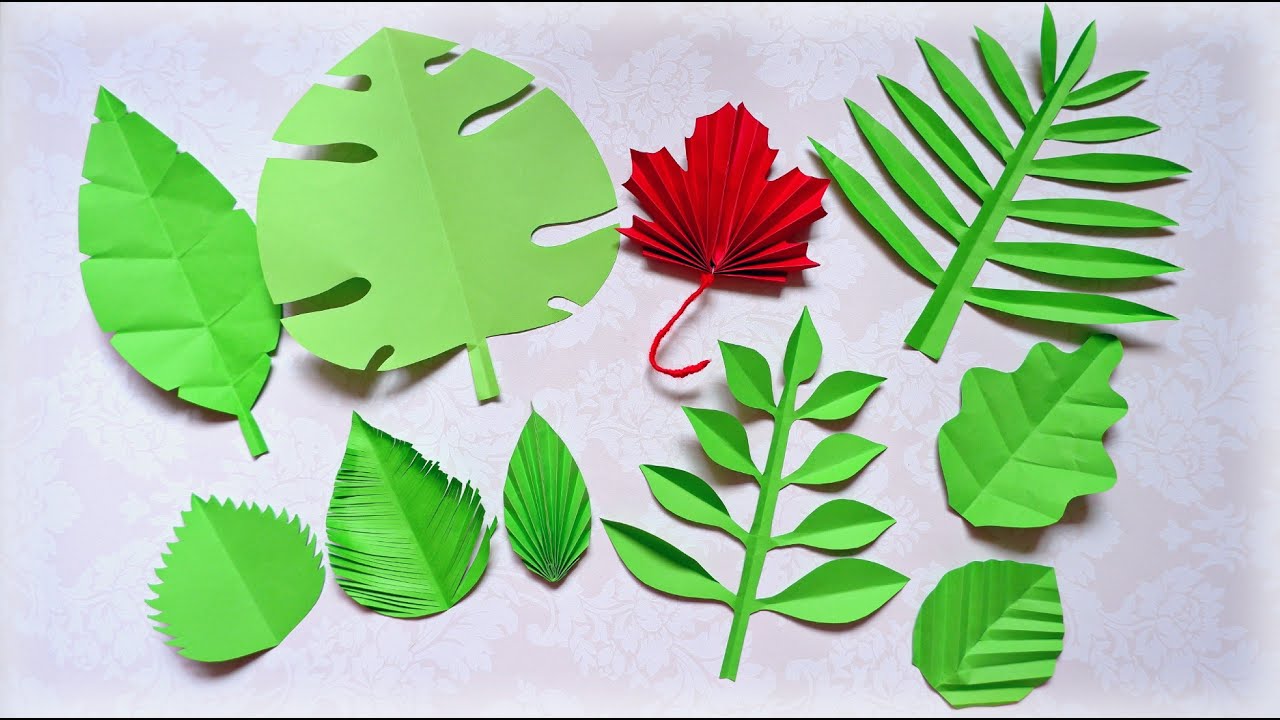 10 Ways to Make Paper Leaves - YouTube