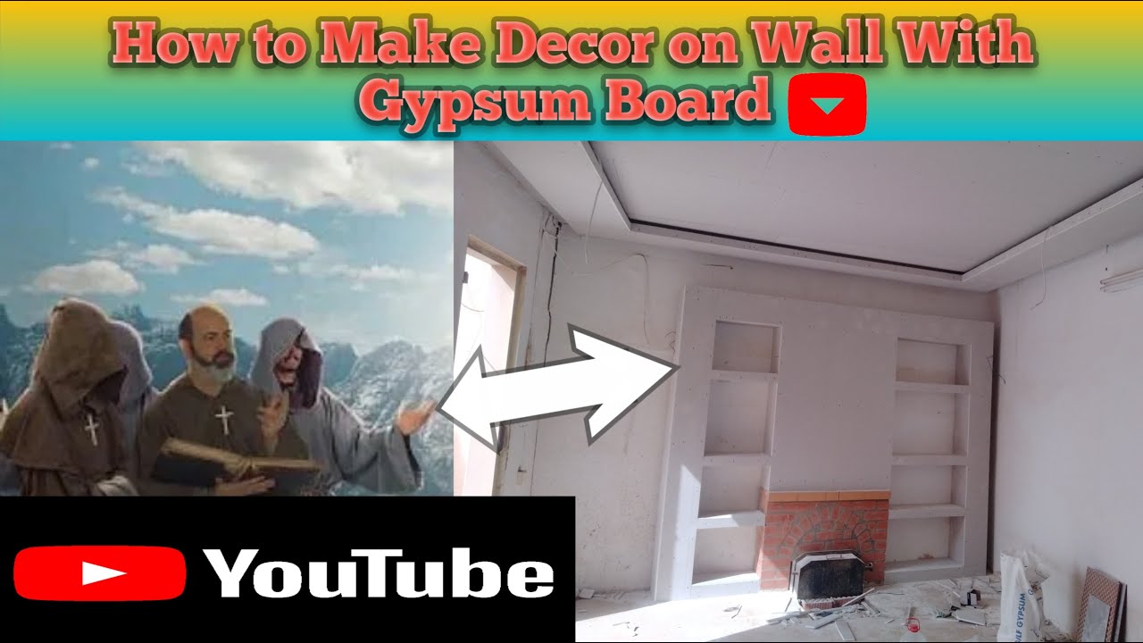 How To Make Decor On Wall With Gypsum Board | Wall Design | Presented ...