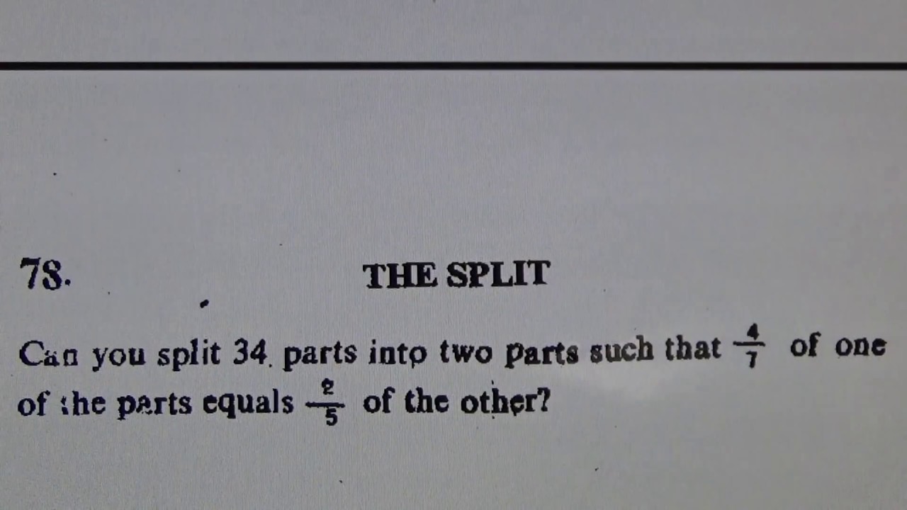 The Split - Maths Puzzle! #428 - YouTube