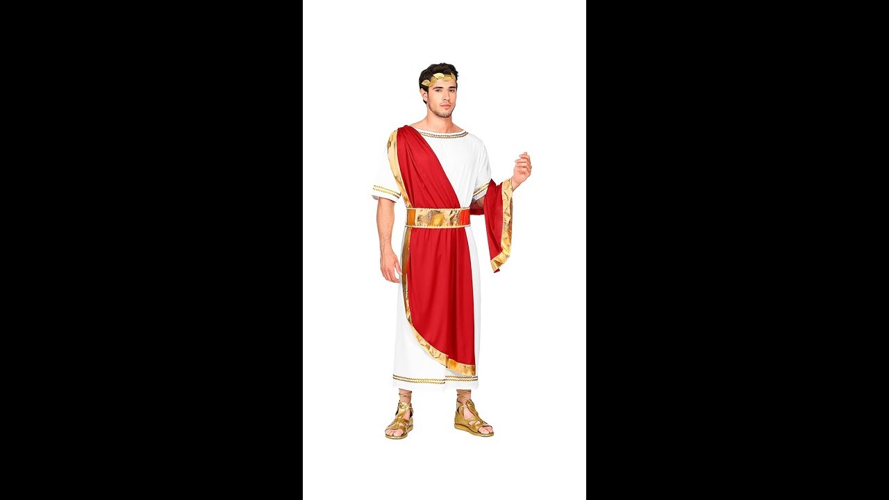 0911 - "ROMAN EMPEROR" (tunic with sash, belt, laurel wreath) - YouTube