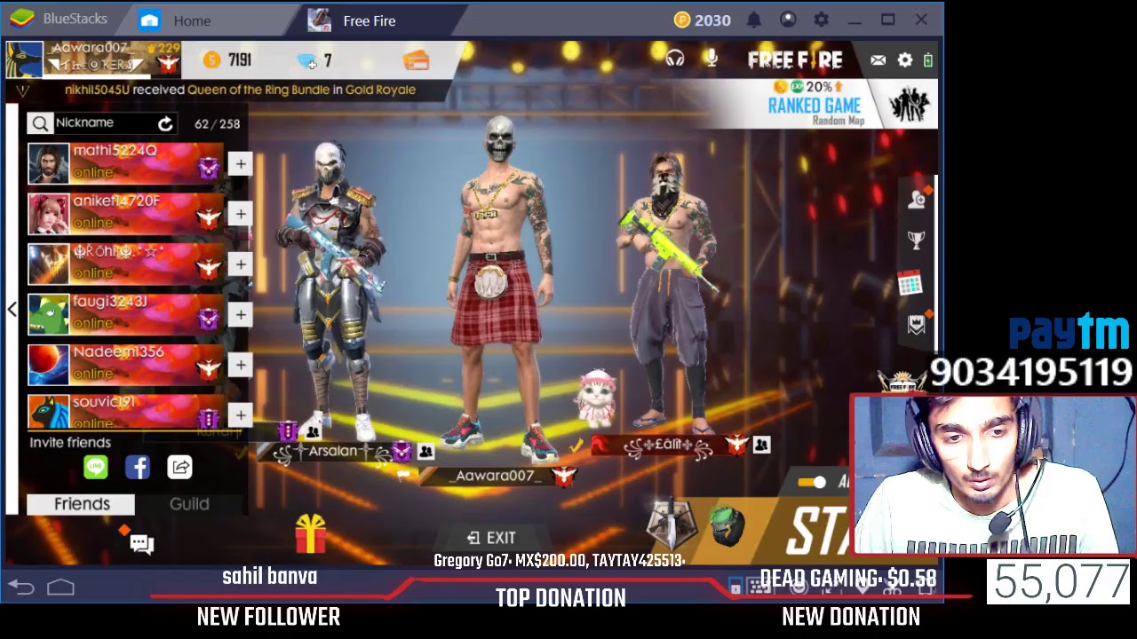 My Free Fire Stream - YouTube