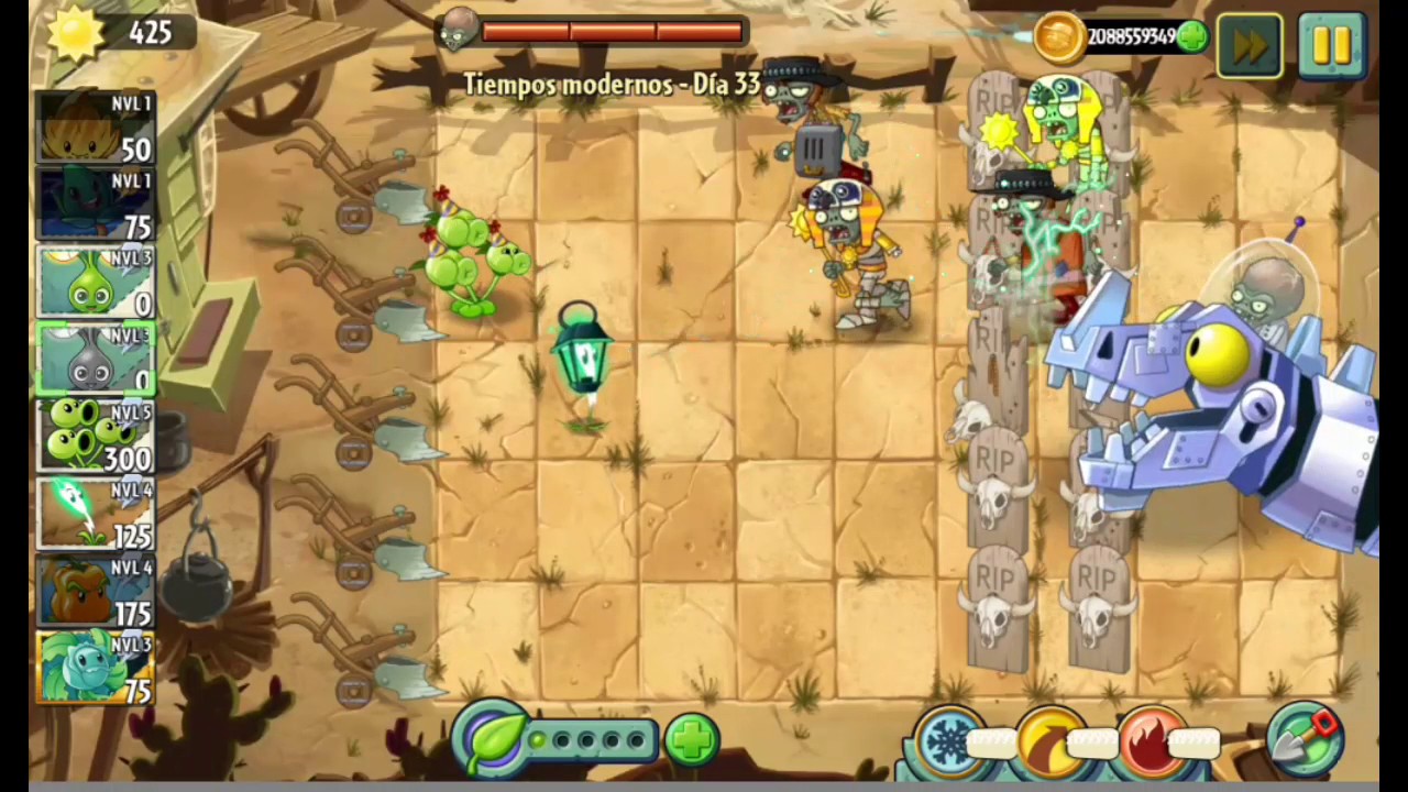 Plants vs. Zombies 2 - Defeating Zomboss #12 | Derrotando a Zomboss #12 ...