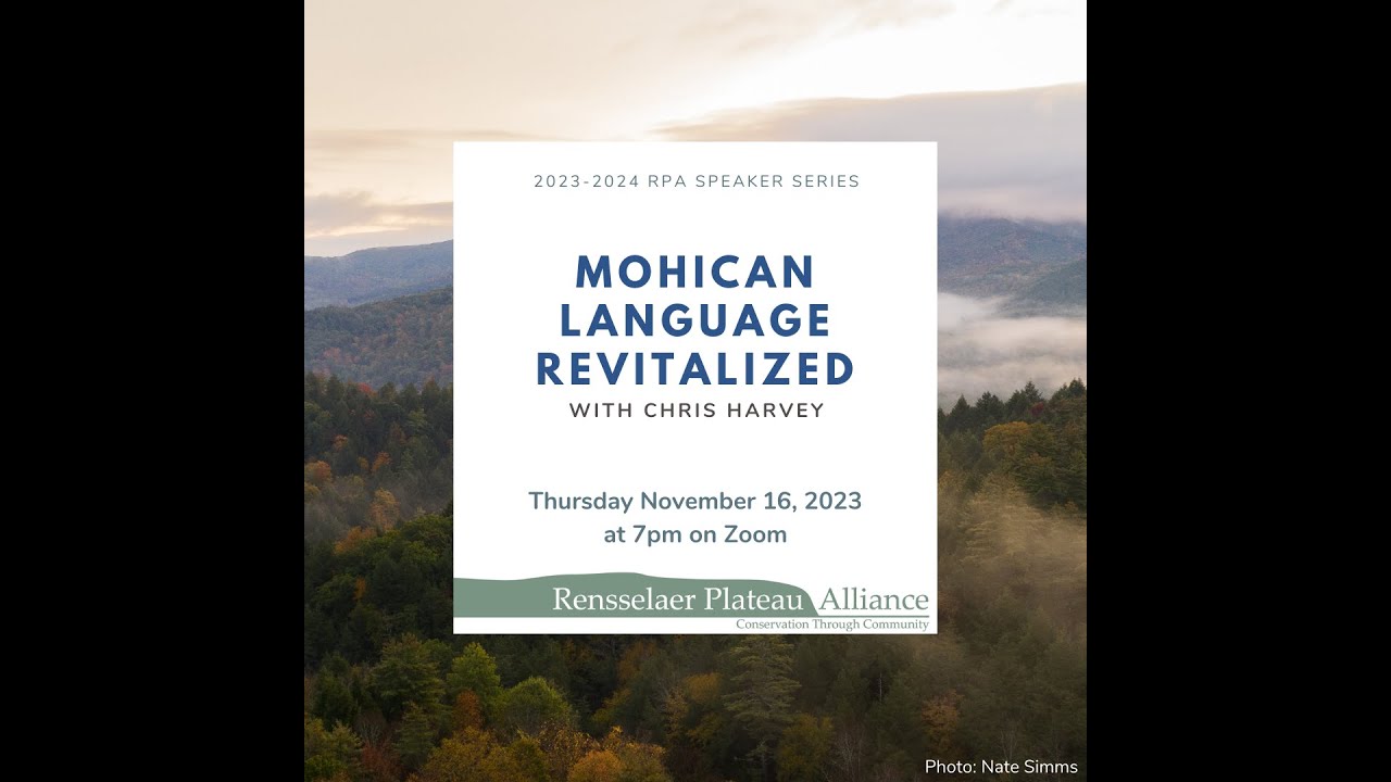 "The Mohican Language Revitalized" with Chris Harvey - YouTube