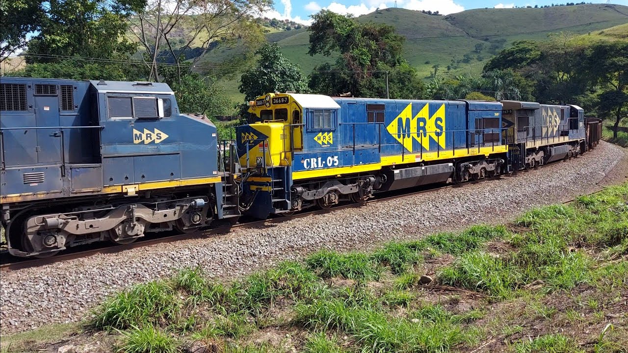 Trem de Carga Geral descendo de Contra Fluxo na Linha do Centro e ...