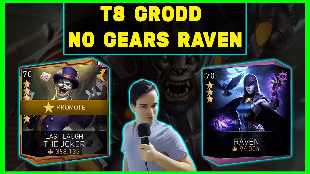No Gears Raven LOA ONE SHOT T8 Gorilla Grodd Boss Injustice 2 Mobile ...