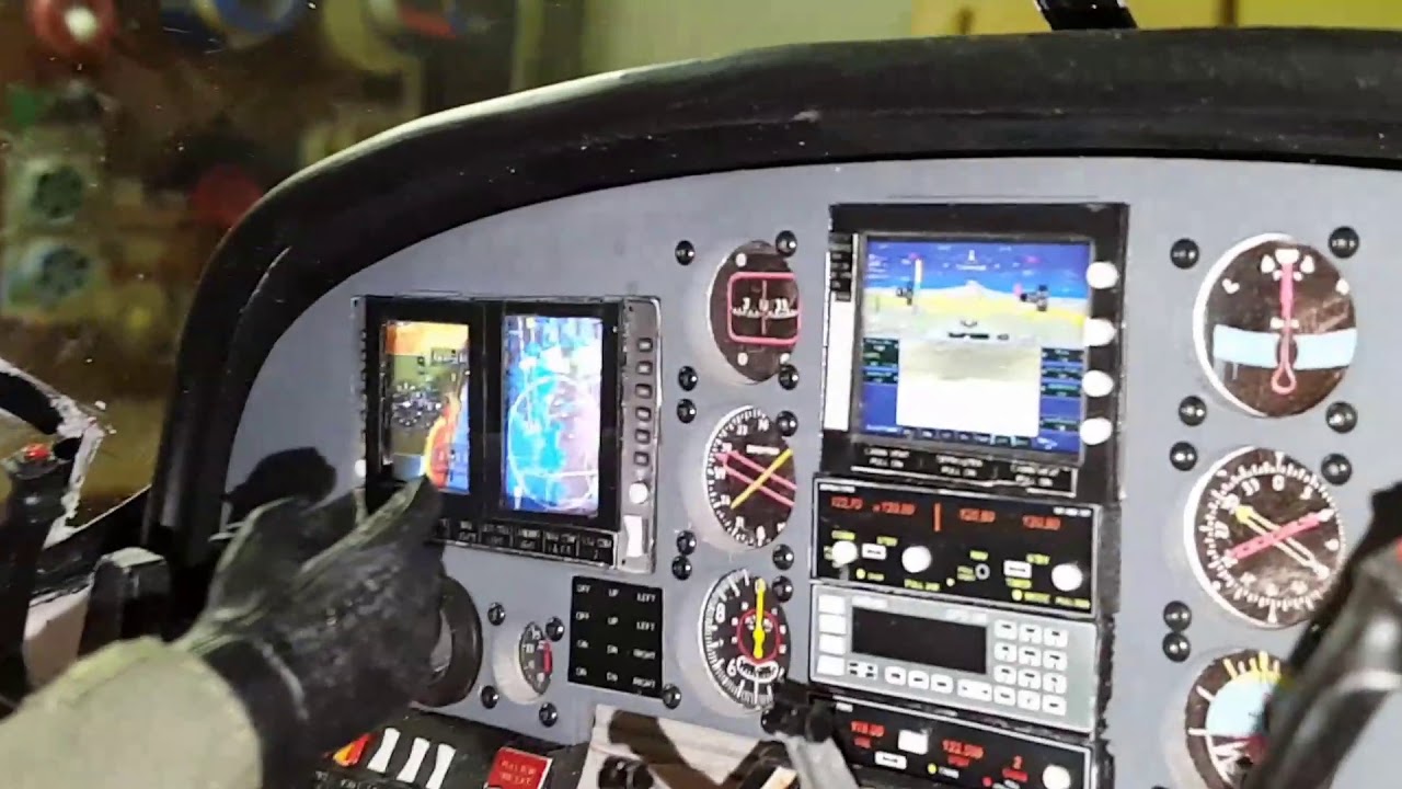 Cessna 337 lighted cockpit instruments - YouTube