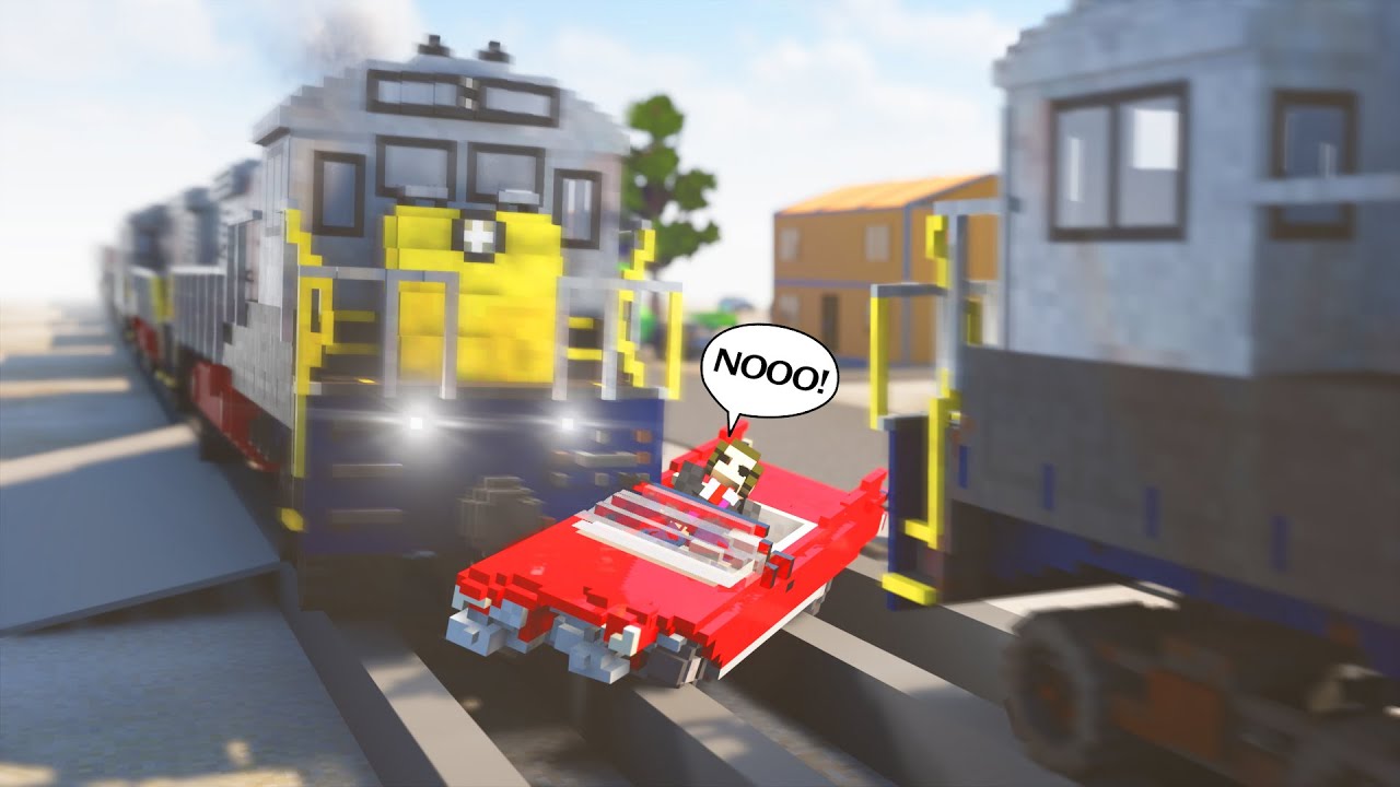 Cars On Double Rails vs Trains | Teardown - YouTube